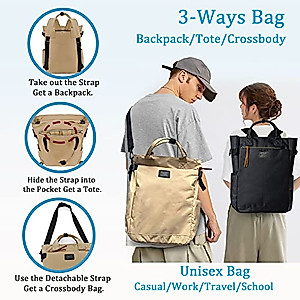 BASICPOWER Backpack Purse for Women Large Diaper Bag Travel Laptop Casual Bookbag Work Shopping Docter Nurse Teacher Bag Light Weight 15.6-in Computer Multifunctional with Tote Handles Grey