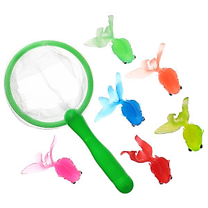 TOYANDONA 1set Tub Toys Bathing Bath Landing Child for Game Kids Baby Toddler Cartoon Bathtub with Fishing Water and Fish Pool Essentials Funny Net Infant Scoop Toy Kit Pole