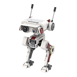 WANZPITS Buildmoc MOC-33499 Fallen Order BD-1 Robot Building Block War Building Block Model Home Office Decoration Puzzle Game Toy Best Gift,White