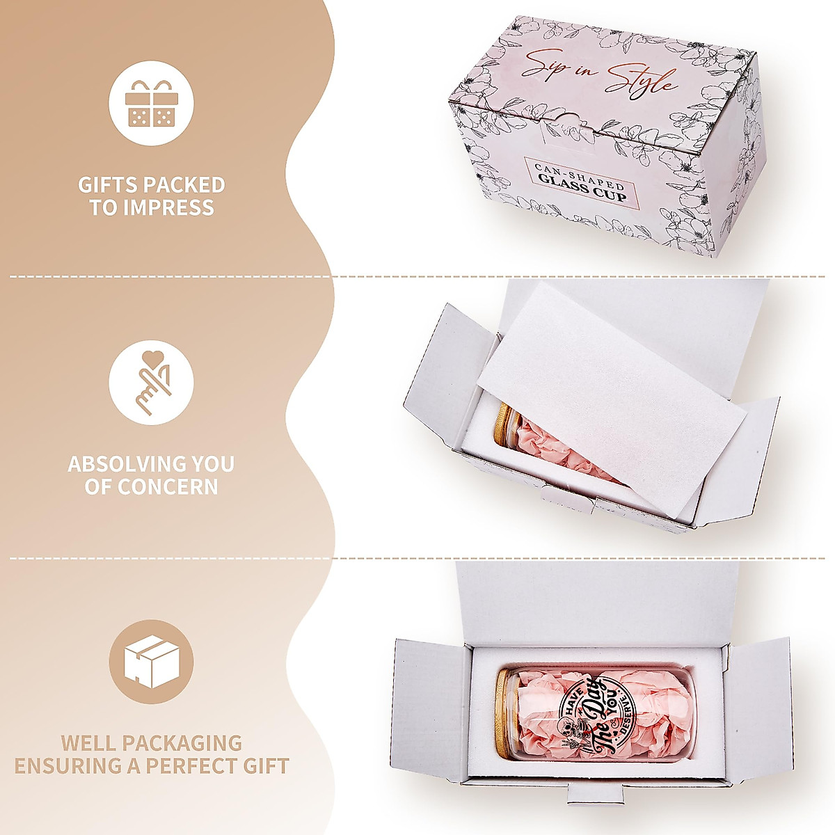 BIPEDS Funny Skeleton Glass Cups with Lids and Straws, Novelty Cute Skull Coffee Mug Tumbler Cup, Gothic Home Decor, Goth Kitchen Accessories, Emo Stuff, Spooky Witch Witchy Birthday Gifts for Women