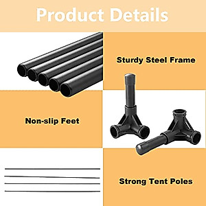 SweetBin S/M/L Outdoor Elevated Dog Cot with Canopy & Side Shade for Camping Small Medium Dogs (Carry Bag), Portable Cooling Raised Dog Bed with and Side for Beach