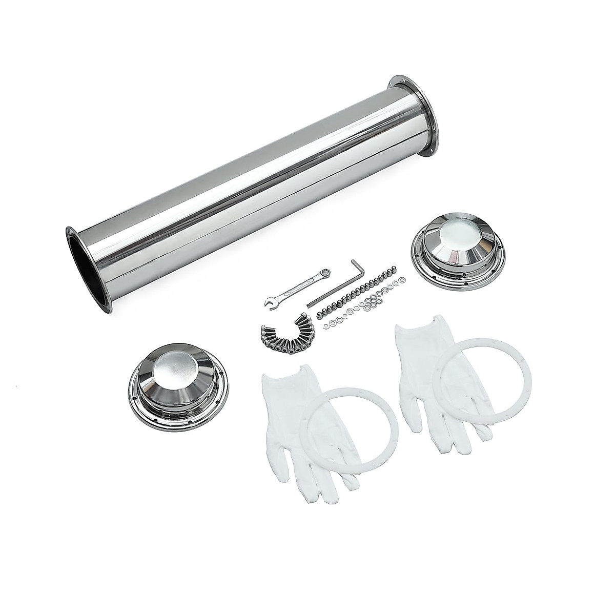 SoClaay Time Capsule Large Size 23.6inch/60cm Anti-Corrosion Waterproof Stainless Steel Capsule Container Durable Lock Container for Future Graduation Gift