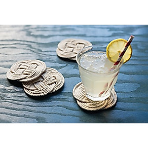 Now Designs Crocheted Nautical Rope Coaster, Set of Four