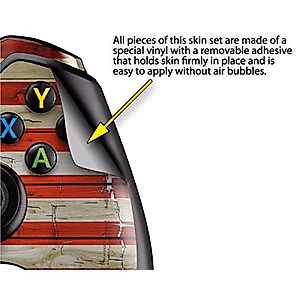 Painted Faded and Cracked USA American Flag - Holiday Bundle WraptorSkinz Decal Style Vinyl Skin Wrap compatible with XBOX One Original Console, Kinect and 2 Controllers (GAMING SYSTEM NOT INCLUDED)