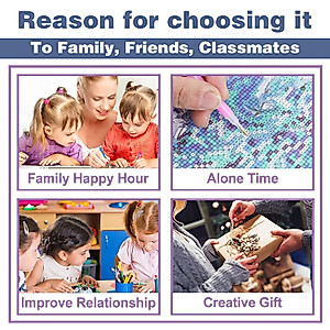 WIGOR 5D Diamond Painting Kits for Adults Halloween Diamond Arts Horror Diamond Painting DIY Full Round Drill for Home Wall Decor and Adults Kids Holiday Gift 12X6inch