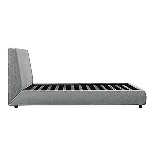 Lexicon Ithaca Chenille Upholstered Platform Bed, Cal King, Gray