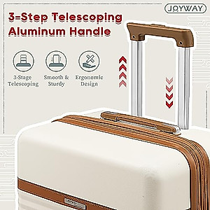 Joyway Luggage 20 Inch Carry On Luggage Sets, Expandable Suitcase Set with Spinner Wheel and TSA Lock, Hard Shell 3 Piece Luggage Sets for Travel