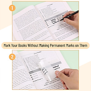 Mr. Pen- Bible Highlighter Tape and Note Set - 331pc Transparent Sticky Index Tabs with Book Highlighter Strips