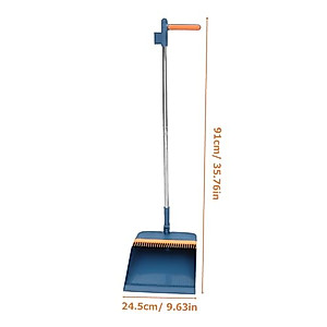 BEBEMOKO 1 Set Household Supplies Stable Dustpan House Cleaning Tool Trash Cleaning Tool Floor Cleaning Broom Home Cleaning Dustpan Dust Sweeper Standing Room Cleaning Broom Stainless Steel