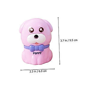 STOBOK Puppy Pencil Sharpener for Kids Manual Pencil Sharpener Mini Cute Manual Pencil Cutter for School Supplies Classroom Stationery Accessories, Pink