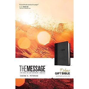 The Message Deluxe Gift Bible (Leather-Look, Black/Slate): The Bible in Contemporary Language