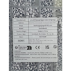 DoDoBeads 1650 Pcs Letter Beads with Extra Vowels and Number Beads- Letter Beads for Bracelet- Bracelet Letter Beads- Letter Beads for Friendship Bracelets