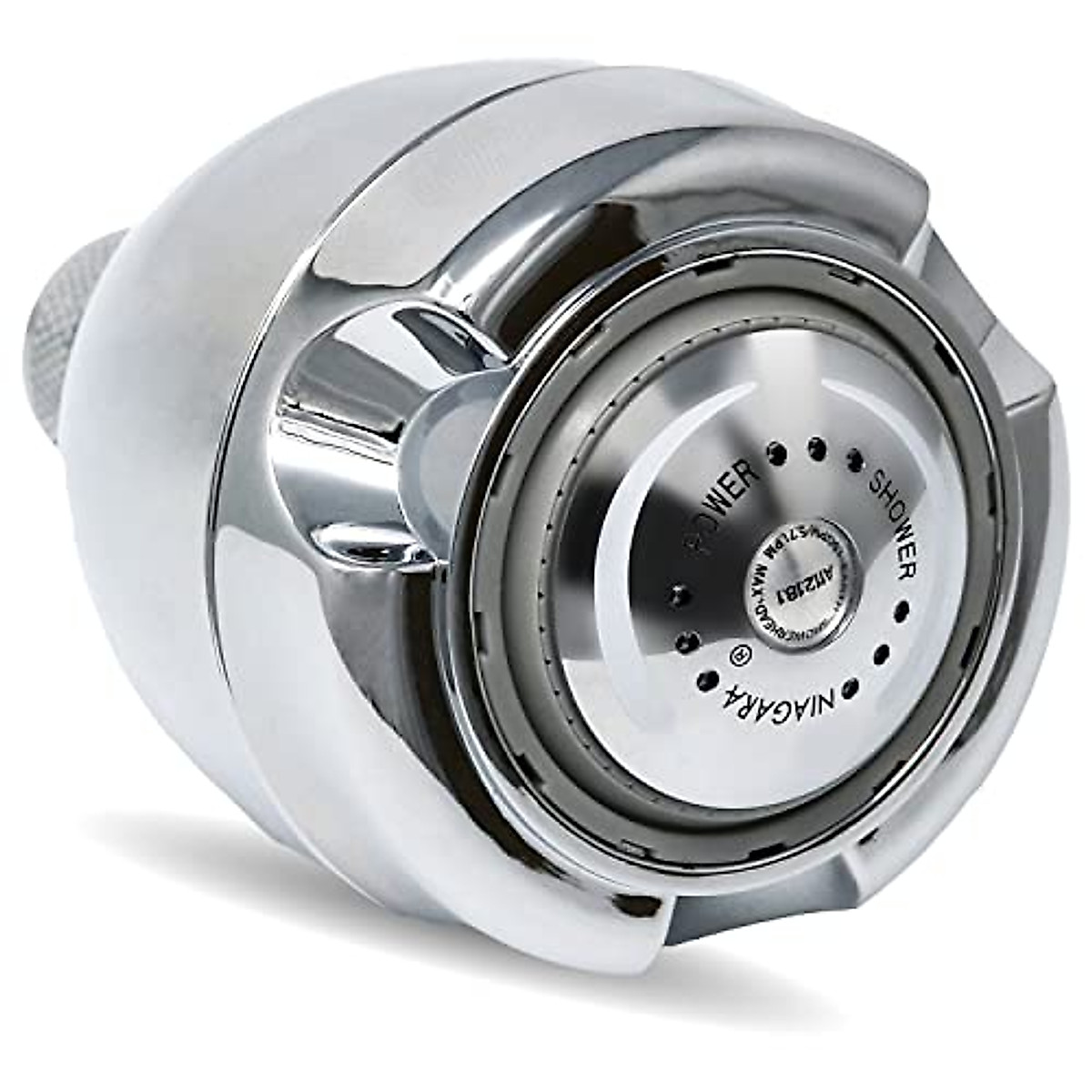 Niagara Conservation N2917CH Earth Spa 3-Spray with 1.75 GPM 2.7-in. Wall Mount Adjustable Fixed Shower Head in Chrome, 1-Pack | Bathroom Shower Head Sprayer with Pressure Compensation Technology