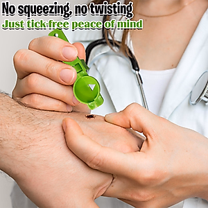 Tick-It-Off Quick Tick Remover Tool - Safely Removes Ticks and Protect Your Loved Ones, Green