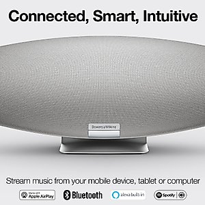 Bowers & Wilkins Zeppelin Wireless Speaker, Iconic Design, 5 Drivers including Subwoofer, Wireless Streaming via Bluetooth, Alexa Built-in, AirPlay & Spotify Connect, Multiroom Support, Pearl Grey