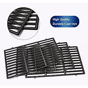 Uniflasy 18.7" Cooking Grates for Weber Genesis II 400 and Genesis II LX 400 Series Gas Grills, Genesis ll LX E-440/S-440, S-410/E-410 Grill Grate Replacement Parts for Weber 66089 66097, Cast Iron