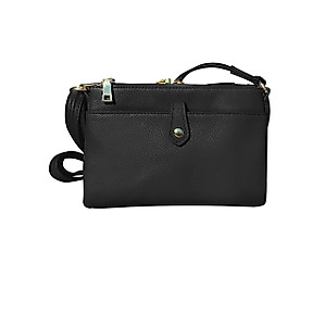 Roma Leathers Gun Concealment Sling Purse - Cowhide Leather - Black
