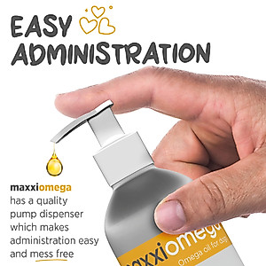 maxxipaws maxxiomega Omega 3, 6 & 9 Oil Supplement - Skin & Coat Support for Dogs, 10oz
