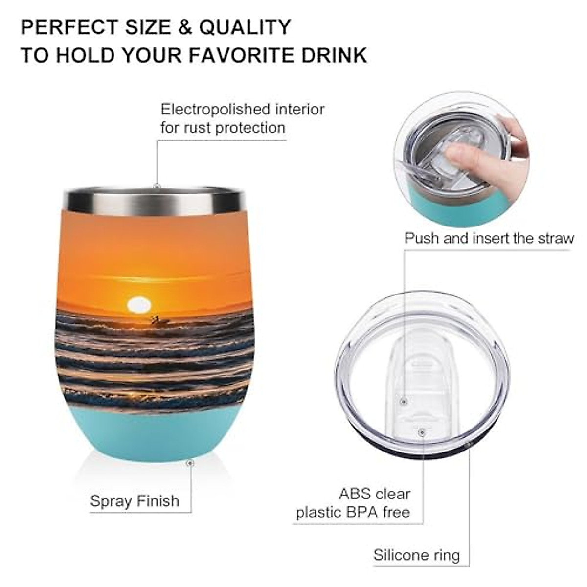 OPTKSNCU 304 Stainless Steel Insulated Cup with Lid, Cloudy Sky Print Durable, And Easy to Clean – Ideal for Home, Office, And Gift Giving
