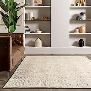 nuLOOM Natural Textured Suzanne Area Rug, 10x14, Cream