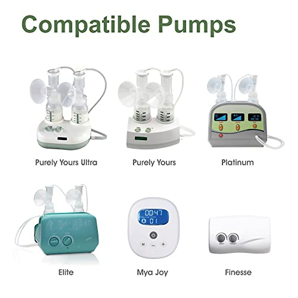 Maymom MyFit Flange Set, Two-Piece Breast Shield (15mm Small) Base Connector Compatible with Selected Ameda Breast Pumps (Shield 15mm + Connector)