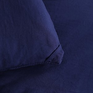 NTBAY Twin Comforter Set with Sheets, 5 Pieces Soft and Breathable Twin Bedding Set, Twin Bed in a Bag, Down Alternative Comforter Set Solid Color All Season, Kids Bedding Set, Navy Blue