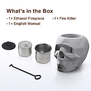 BRIAN & DANY Tabletop Fire Pit, Portable Mini Fireplace for Indoor and Outdoor Use