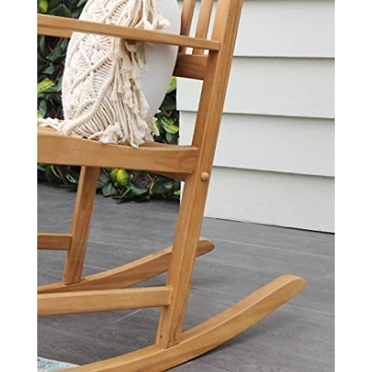 Cambridge Casual Bentley Outdoor Porch Rocking Chair for Patio Furniture, Teak Wood