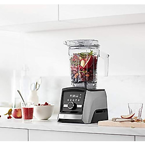 Vitamix A3500 Ascent Series Smart Blender, Professional-Grade, 64 oz. Low-Profile Container Bundle with The Vitamix Cookbook - 250 Delicious Whole Food Recipes (Brushed Stainless)