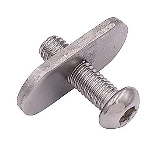 METER STAR 6 Pcs 304 Stainless Steel Kayak Rail Screws & M6 Track Nuts Rail Hardware Gear Mounting Replacement Kit for Kayaks Canoes Boats Rails