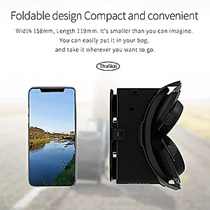 VR Headset Compatible with iPhone & Android Phone - Universal Virtual Reality Goggles with Remote Control - 3D VR Glasses Play Mobile Games Watch 3D Movies Gift for Adults/Kids Eye Protection (Black)