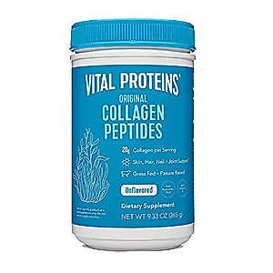 Vital Proteins Collagen Peptides Powder, Unflavored with Hyaluronic Acid and Vitamin C, 9.33 oz, Pack of 1