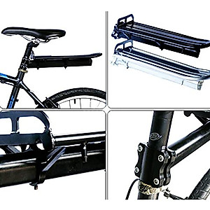 KUYYFDS,Bike Rack Bicycle Aluminum Touring Carrier Frame Mounted for Heavier Side Loads Black 1pc Bike Rack Bike Accessories Bike Fender