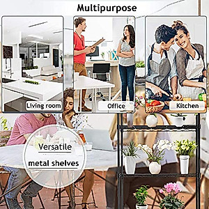 NSF 5-Tier Wire Shelving Unit, Layer Shelf Utility Steel Commercial Grade Storage Shelves Heavy Duty Metal Shelves Organizer Rack with Leveling Feet for Kitchen Office Garage, 24"L x 14"W x 60"H,Black