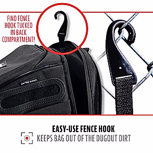 Franklin Sports Fastpitch Softball Bat Bag - USA Traveler Elite Bat Backpack - Girls + Women's Equipment Batpack - Fits Helmets, Cleats + (2) Bats - Black