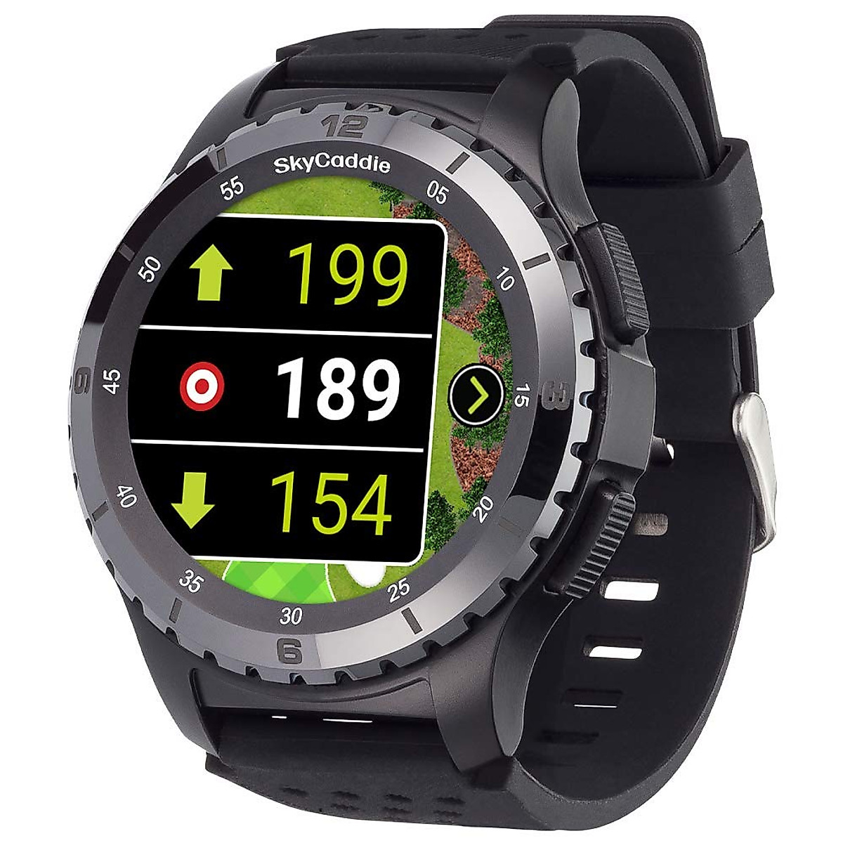 SkyCaddie LX5C Golf GPS Watch with Ceramic Bezel, Black