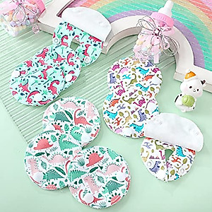 Breling 18 Pack Feeding Tube Pads Button Pads Gtube Button Covers Reusable Button Pads g Tube Cutie Dinosaur Feeding Supplies for Kids Baby Breastfeeding Nursing Care Medium