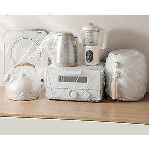 100 Plastic Large Bowl Covers 20 Inch Elastic Reusable, Restaurant Salad Bowl Covers, Mixing Bowl Food Covers Hair Bowl Protectors, Kitchen Small Appliance Air Fryer Coffee Maker Covers