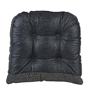 Klear Vu Gripper Overstuffed Universal Non-Slip Dining Chair Cushions for Kitchen Decor or Office Use, U-Shaped Skid-Proof Seat Pad, 15x15 Inches, 4 Count (Pack of 1), 32 Gray