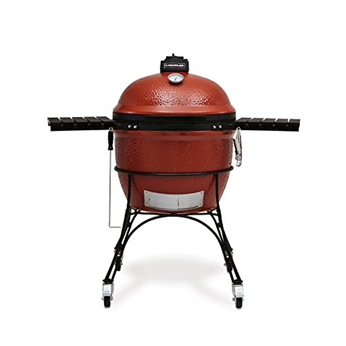 Kamado Joe BJ24RH Big Joe I 24-inch Charcoal Grill with Cart and Side Shelves, Blaze Red