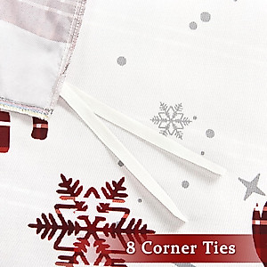 STARBEDIA Christmas Duvet Cover King, Soft Brushed Microfiber Comforter Cover Sets, Reindeer Printed Holiday Theme Bedroom Decorative Bedding (King Size, Red Plaid Deer)