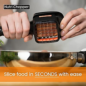 Nutrichopper with Fresh-keeping container Vegetable Chopper Onion Chopper Egg Slicer - Chops, Slices, Cubes, Wedges Multi-purpose Food Chopper with Stainless Steel Blades Veggie Chopper As Seen On TV
