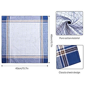 Boao 30 Pieces Men Handkerchief Soft Cotton Pocket Square Multicoloured Hankies for Party Wedding 16 x 16 Inches,15 Colors (Vivid Color)