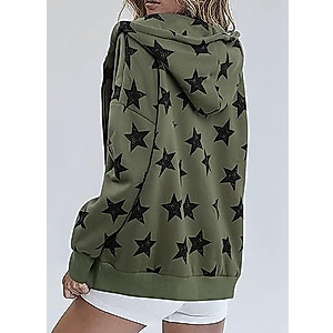 MOUSYA Women’s Skeleton Oversized Zip Up Hoodie Y2k Skull Sweashirt Rhinestone Graphic Hoodies Fall Long Sleeve Pullover Tops A-green