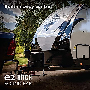 Fastway e2 2-Point Sway Control Round Bar Hitch, 94-00-1061, 10,000 Lbs Trailer Weight Rating, 1,000 Lbs Tongue Weight Rating, Weight Distribution Kit Includes Standard Hitch Shank, Ball is Included
