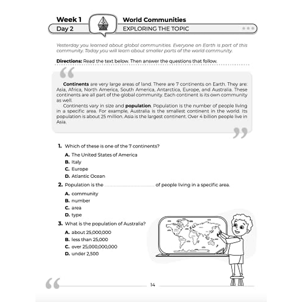 3rd Grade Social Studies: Daily Practice Workbook | 20 Weeks of Fun Activities | History | Civic and Government | Geography | Economics | + Video ... Each Question (Social Studies by ArgoPrep)