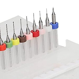 Drill Bit Set, 1/8in Shank Drill Bits Efficient High Bending Strength Hard Wearing for 3D Printer Nozzle(0.1‑1mm)