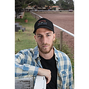 ALLNTRENDS Trucker Hat Mayor of Titty City Funny Snapback Cap (White)