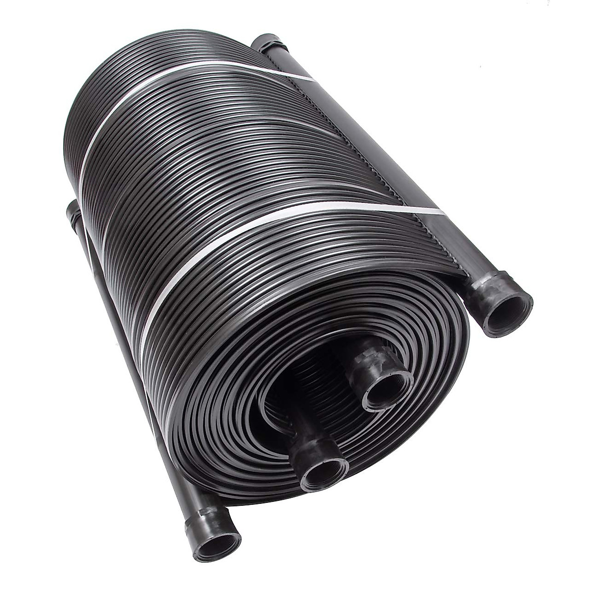 SunQuest Solar Swimming Pool Heaters - 2 Solar Hot Water Heater Panels w/Max-Flow Design - Swimming Pool Accessories for Above Ground Pools (2' x 20', 2 Count + Couplers + Integrated Diverter Valve)