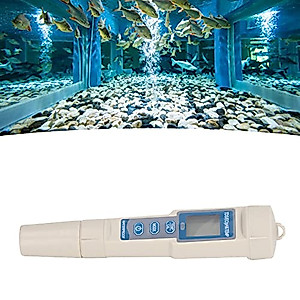 Intelligent Water Quality Tester, 4 in 1 PH EC TDS Temp Meter ABS Housing Large Display Screen Ergonomic Precise for Fish Hatchery for Aquaculture